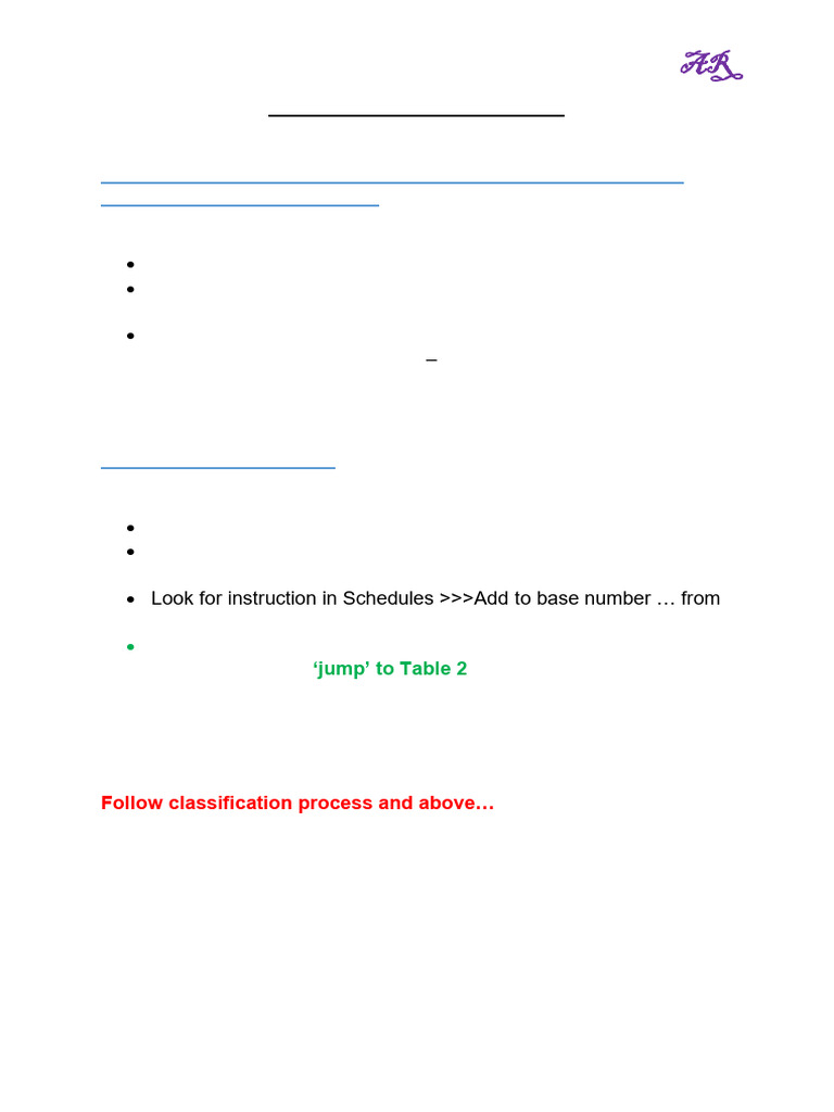 Classification and Tables | PDF