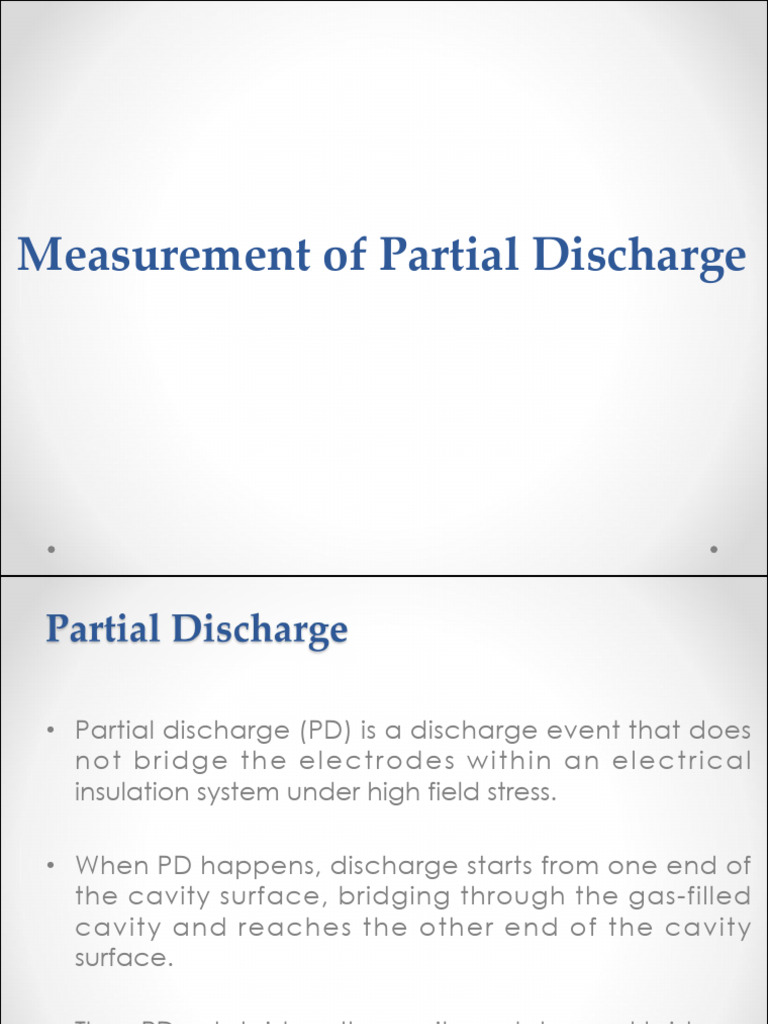 Measurement of Partial Discharge | PDF | Electricity | Electromagnetism