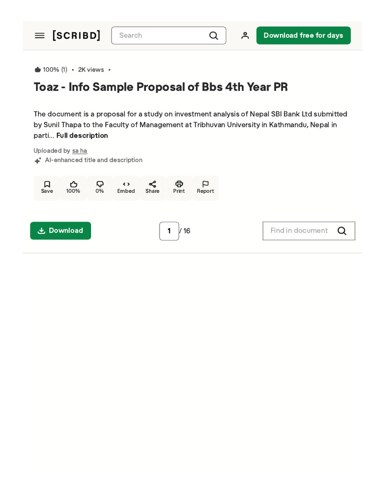 Document547930038toaz Info Sample Proposal of Bbs 4th Year PR | PDF