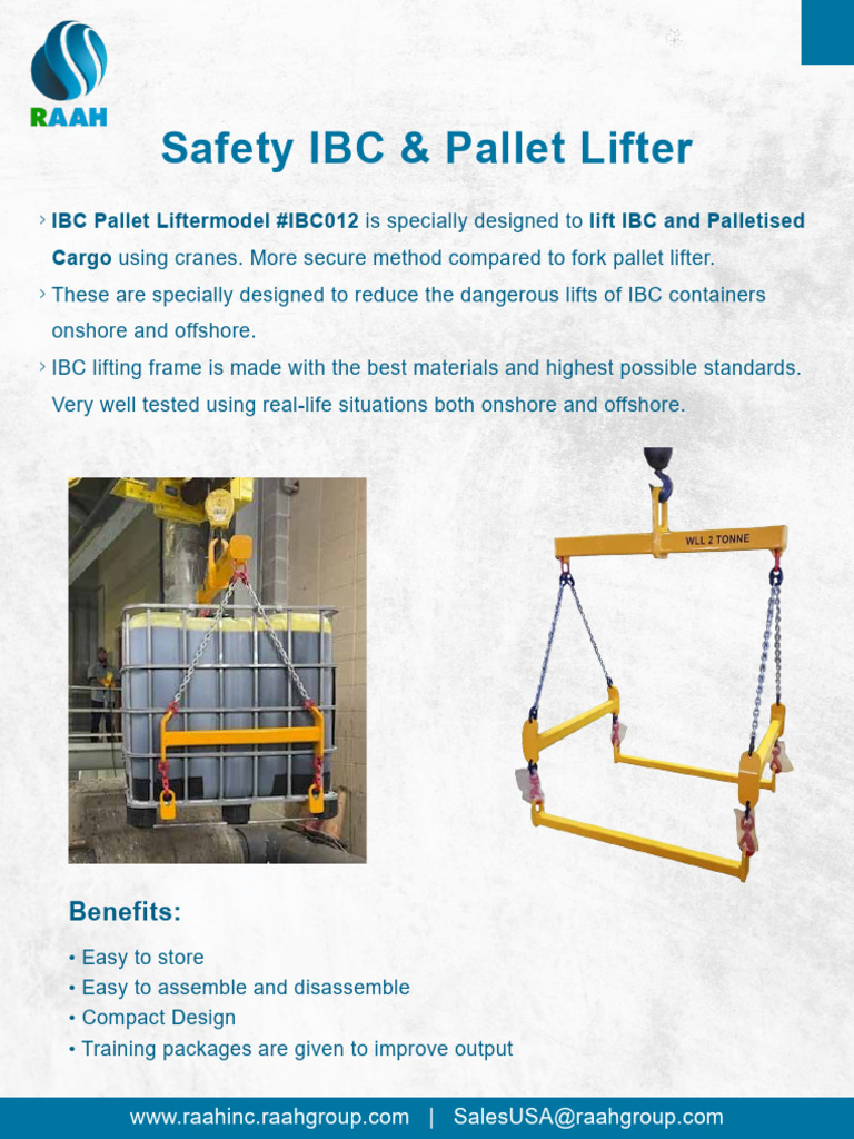 Ibc Pallet Lifter Raah Inc | PDF