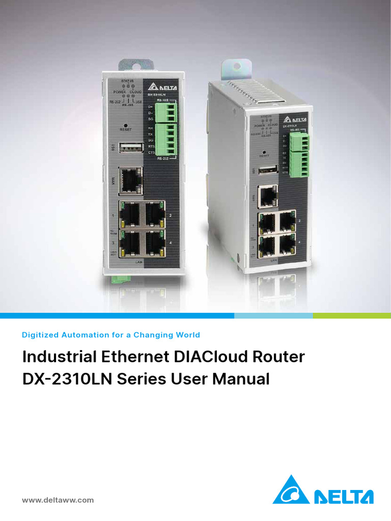 DELTA IA Industrial-Ethernet-DIACloud-Router-DX2310LN UM en 20240926 ...