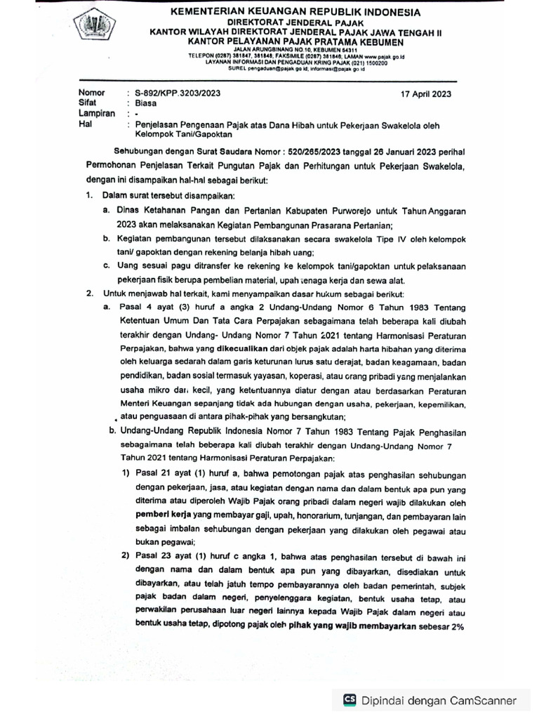 KPP Pratama-Pajak KLP | PDF