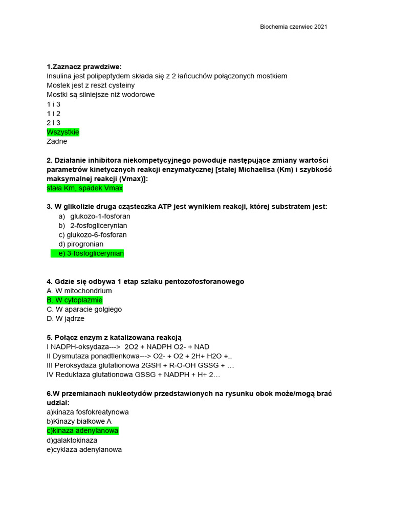 Biochemia 2021 | PDF