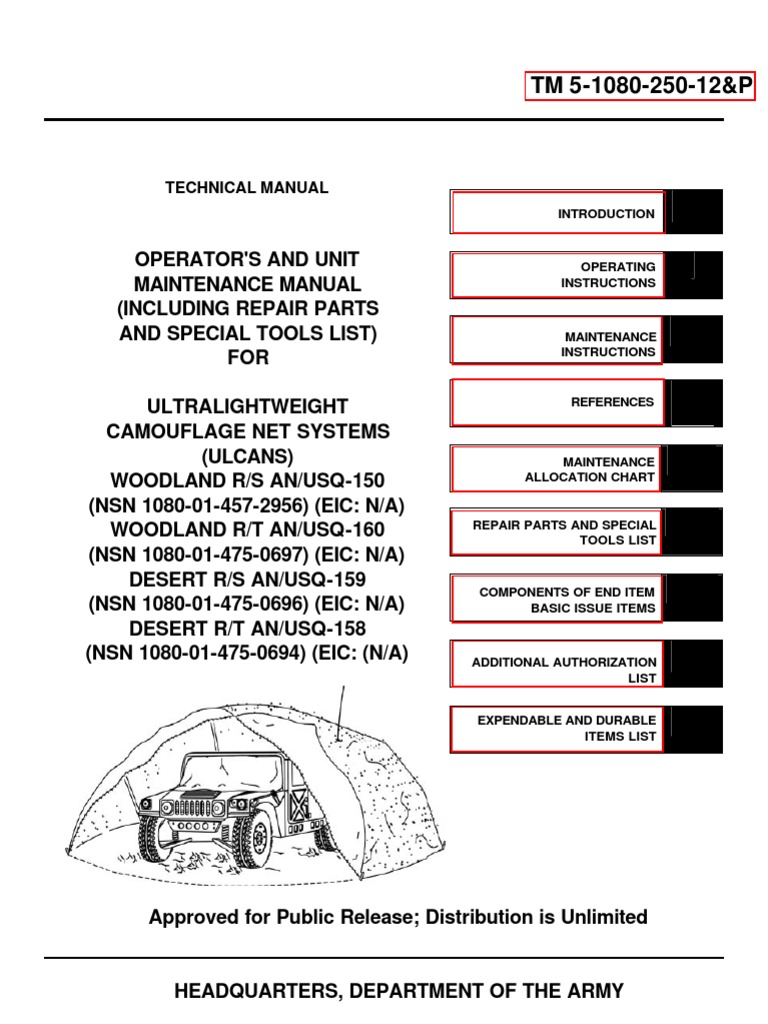 TM 5-1080-250-12&P Camo Net | PDF | Radar | Fires