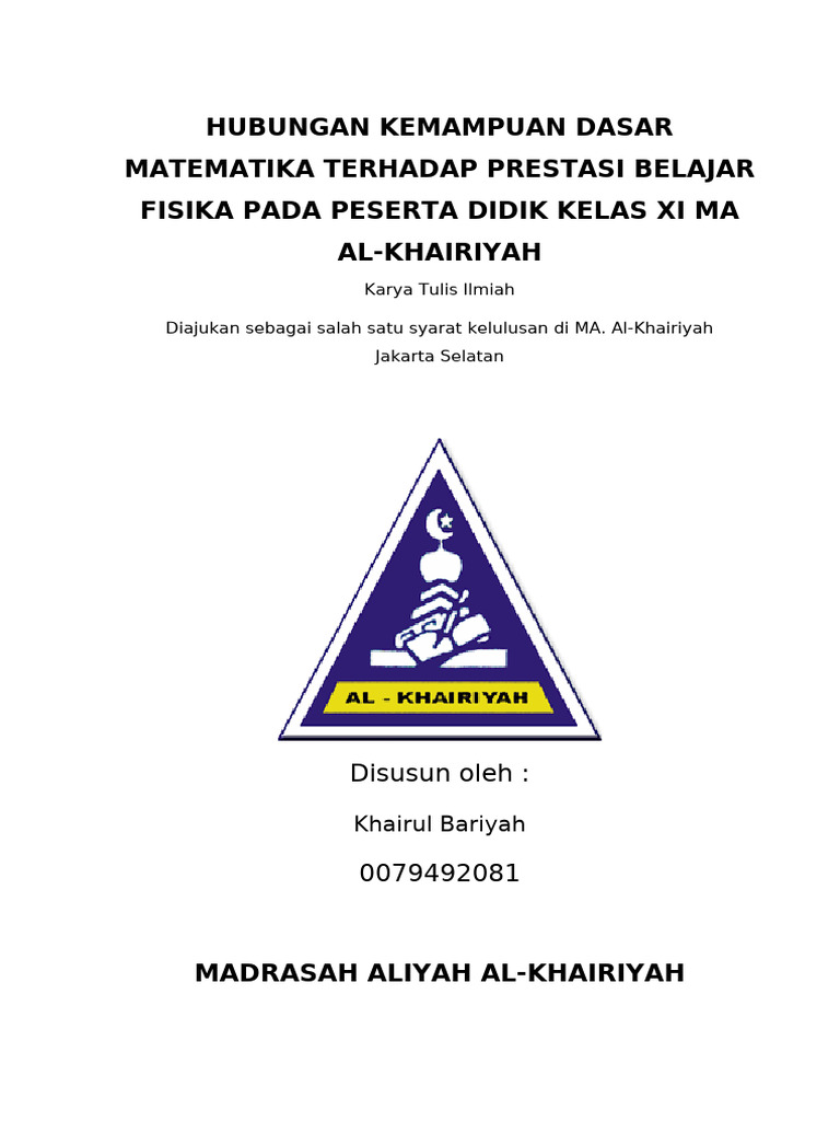 Sendiri_Cover, Pngesahan Dan Persetujuan KTI | PDF