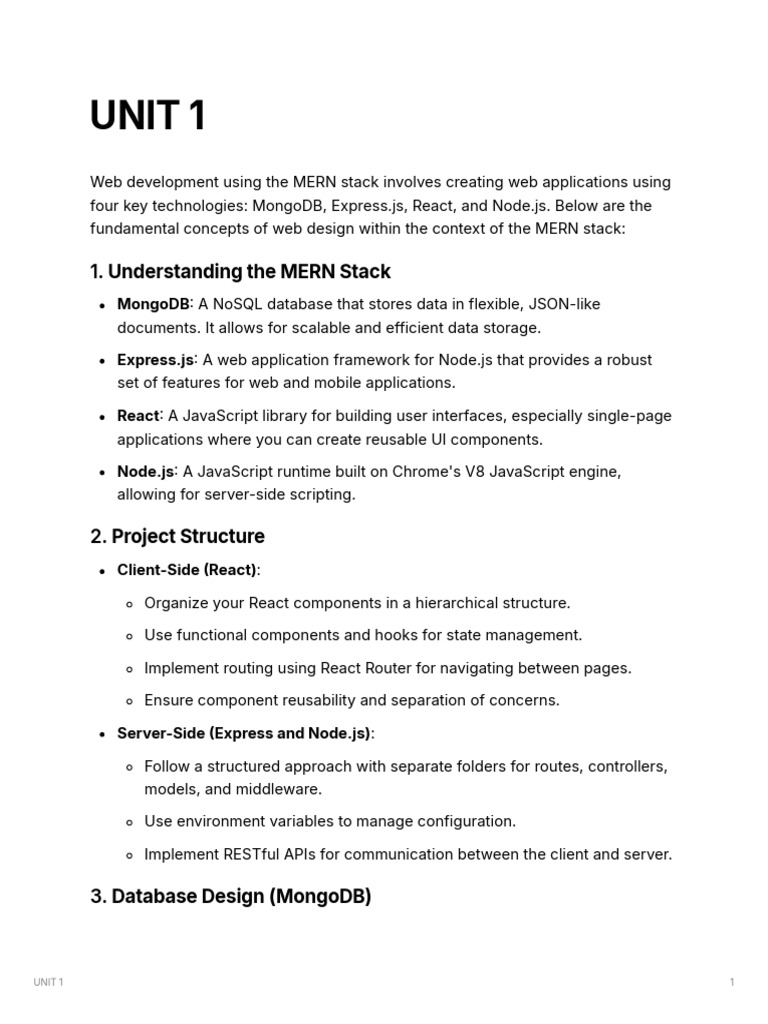 MERN_Stack(All Units) (2) | PDF | Html Element | Xhtml