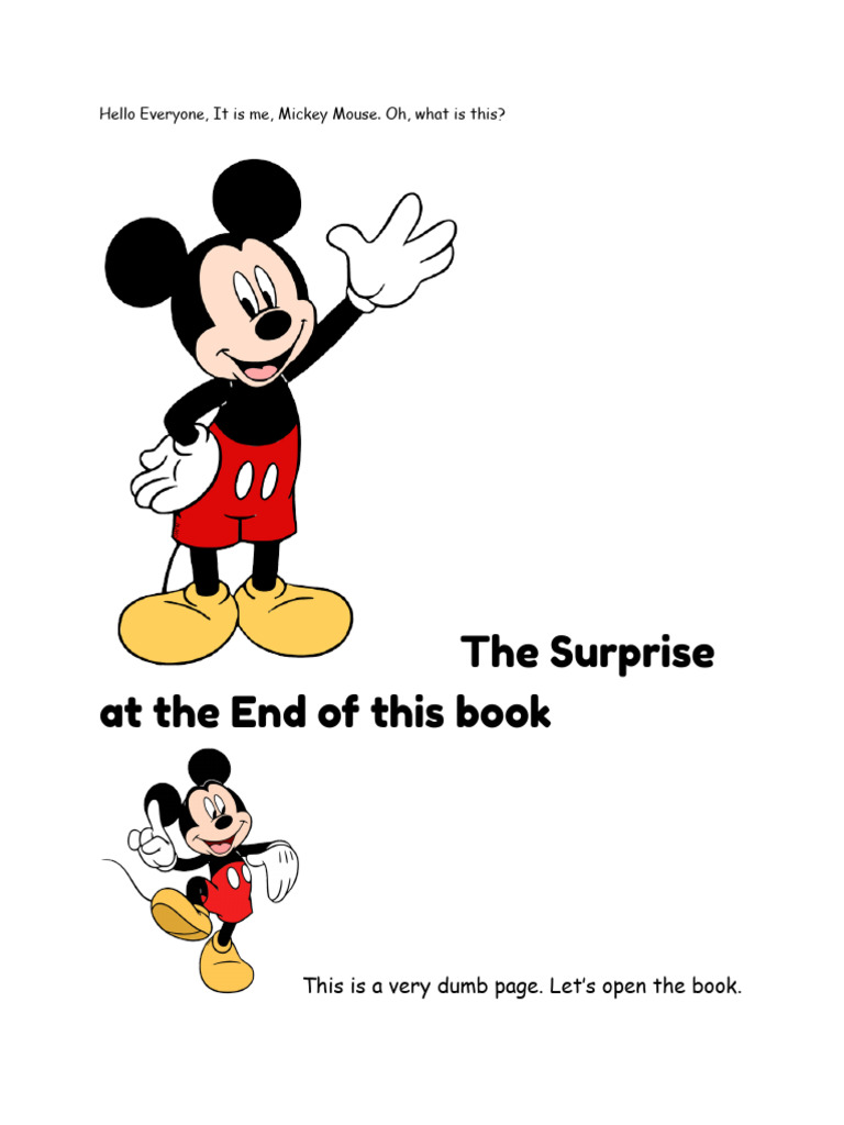 Mickey Mouse's Surprise Ending Book | PDF