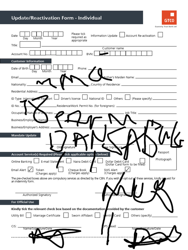 Account Re-activation Form Guide | PDF | Identity Document | Government ...