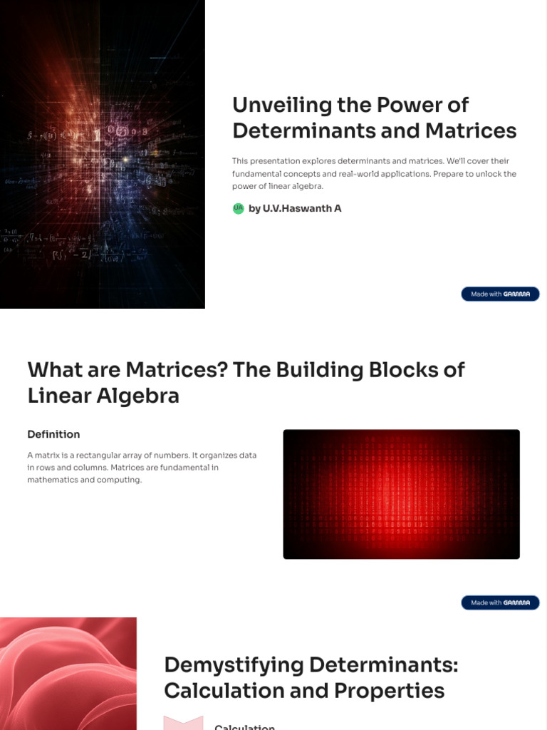 The Power of Determinants & Matrices | PDF | Matrix (Mathematics ...