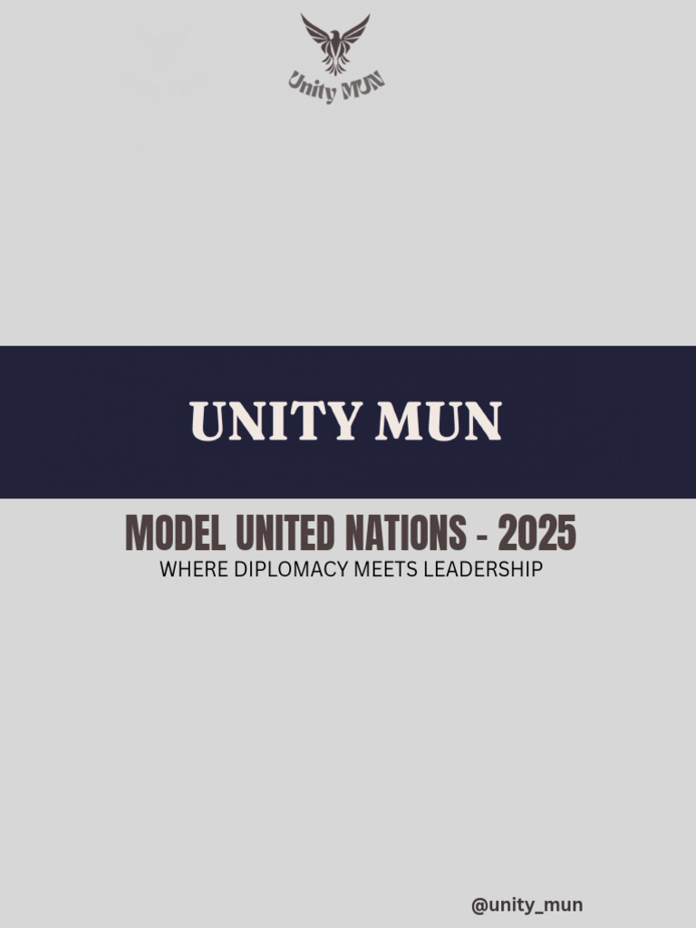 Brochure Unity Mun 2.0 | PDF | Diplomacy | Government