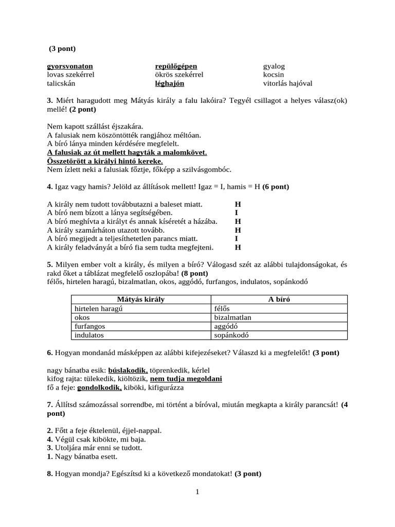 Irod 5 Ev Eleji Felmero 8 Oldal | PDF