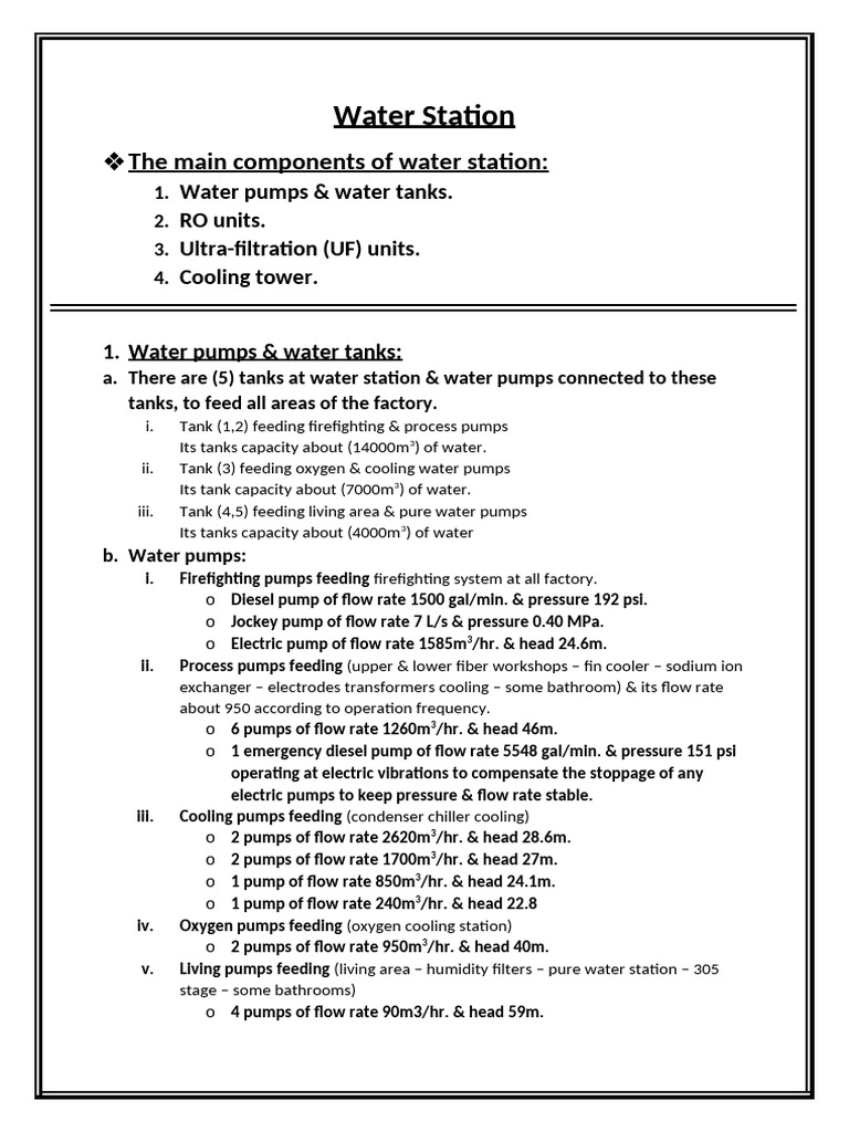 Water Station | PDF | Water | Pump