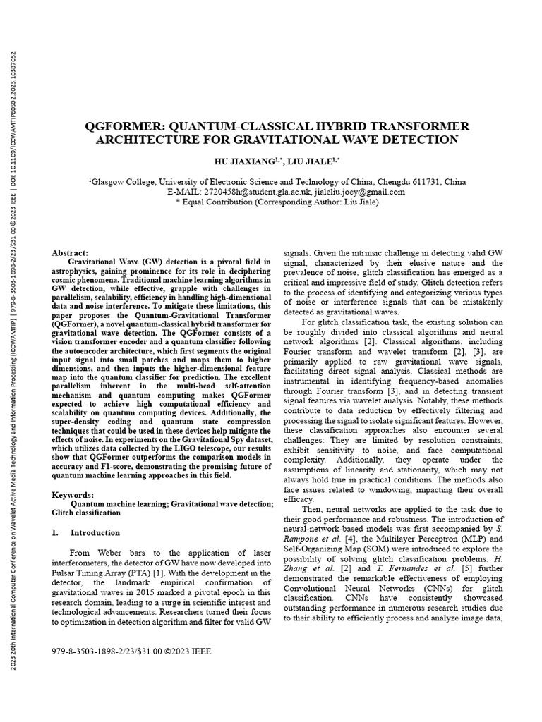 QGFORMER Quantum-Classical Hybrid Transformer Architecture For ...