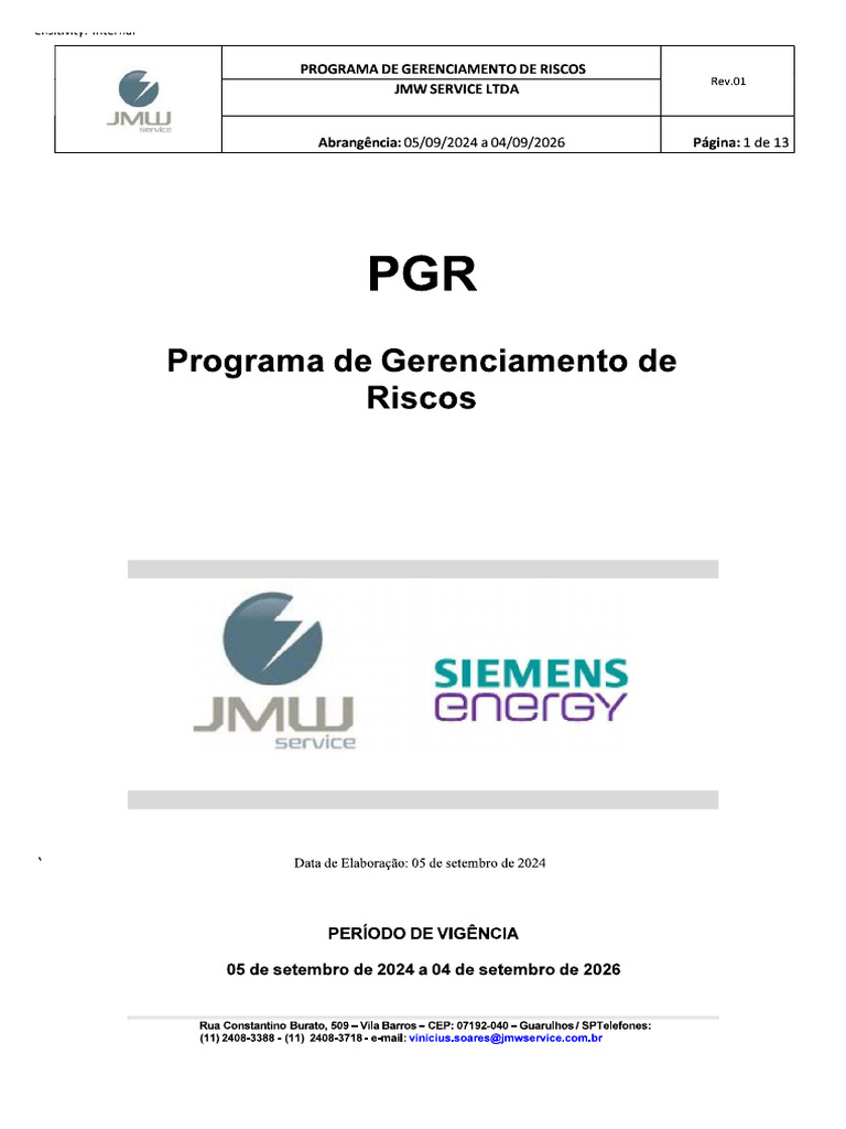 PGR JMW SIEMENS 2024 2026 Rev01 | PDF