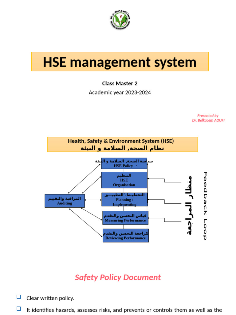 HSE Management System Overview 2023-2024 | PDF | Occupational Safety ...