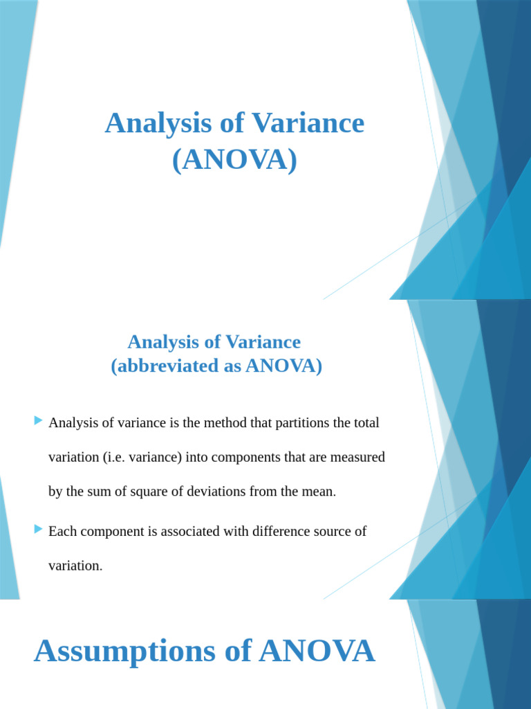 Lecture 8 - One Way ANOVA | PDF | Analysis Of Variance | Variance