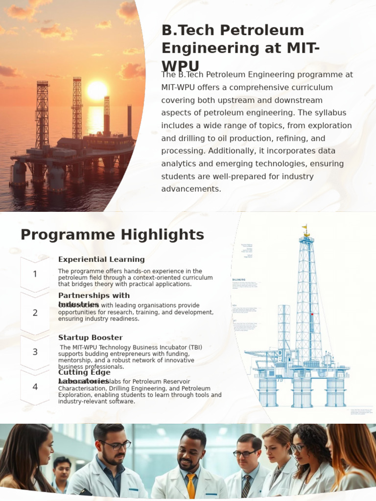 BTech Petroleum Engineering at MIT WPU | PDF | Petroleum | Engineering