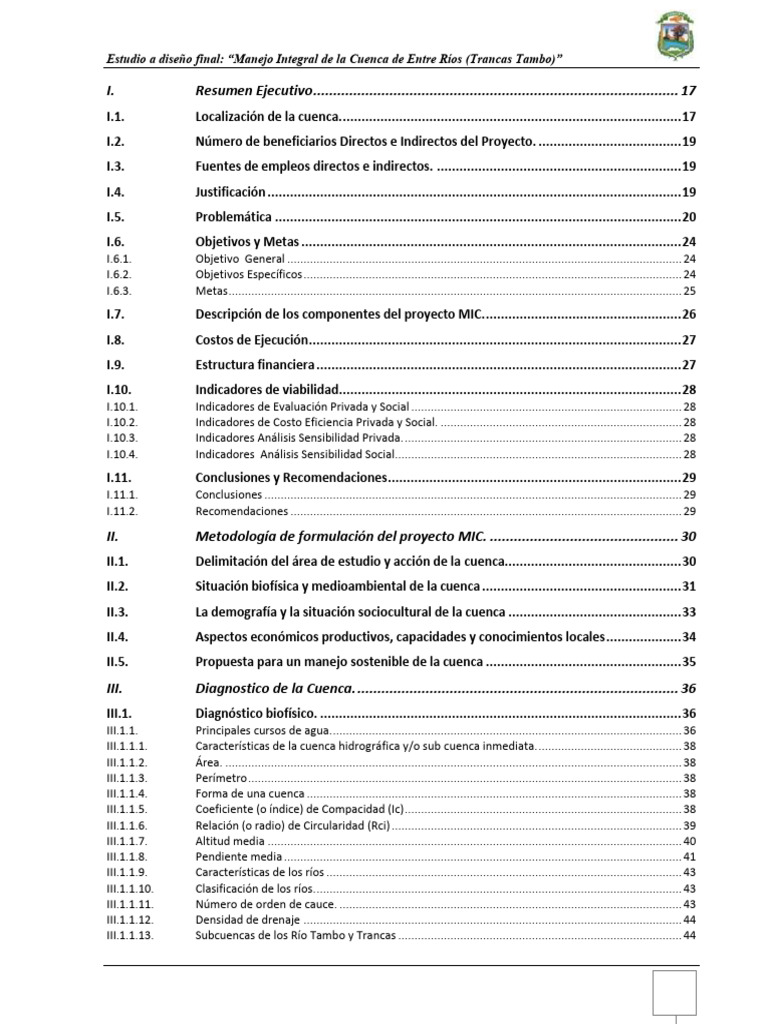 Manejo Integral Cuenca Tambo - Trancas Prov. O'connor | PDF | Los bosques | Riego