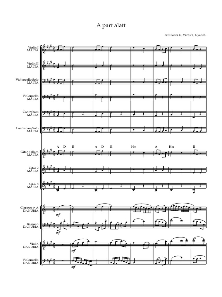 A Part Alatt - Full Score | PDF