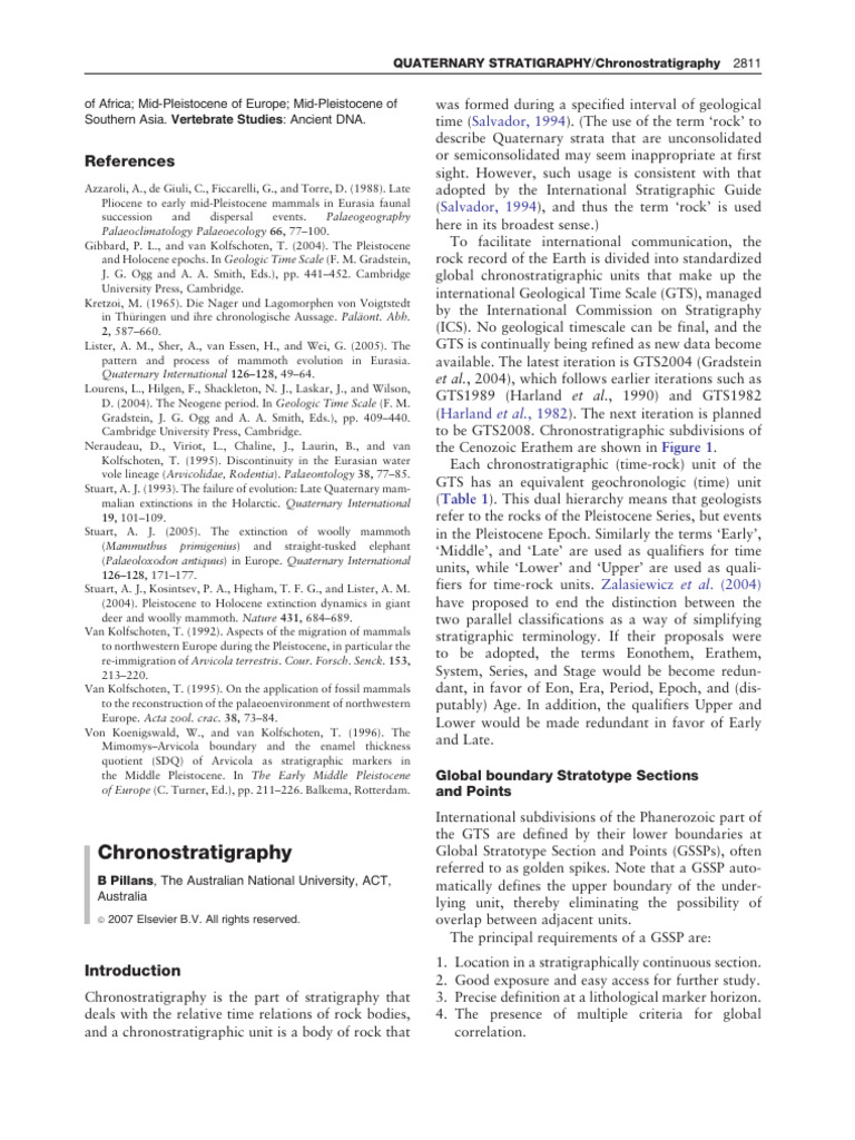 Chronostratigraphy of the Quaternary Era | PDF | Geologic Time Scale ...