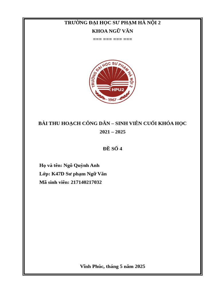 06 - k47d SPNV - Ngô Qu NH Anh - NG Văn | PDF