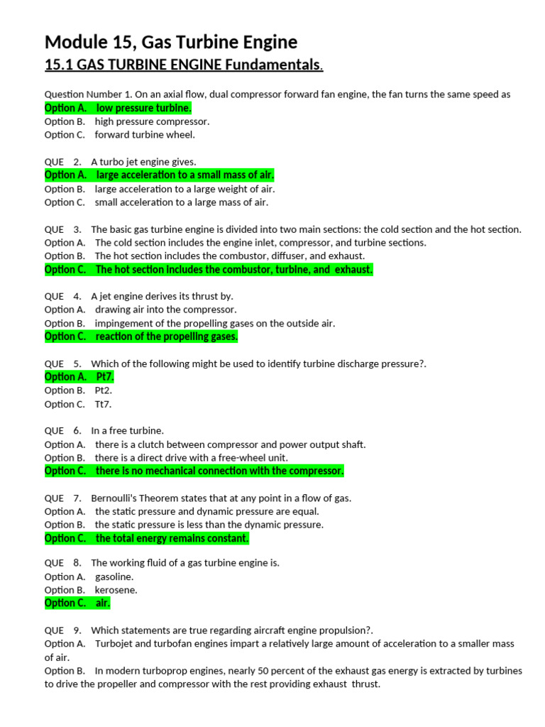 Module 15 Repeated | PDF | Jet Engine | Turbine