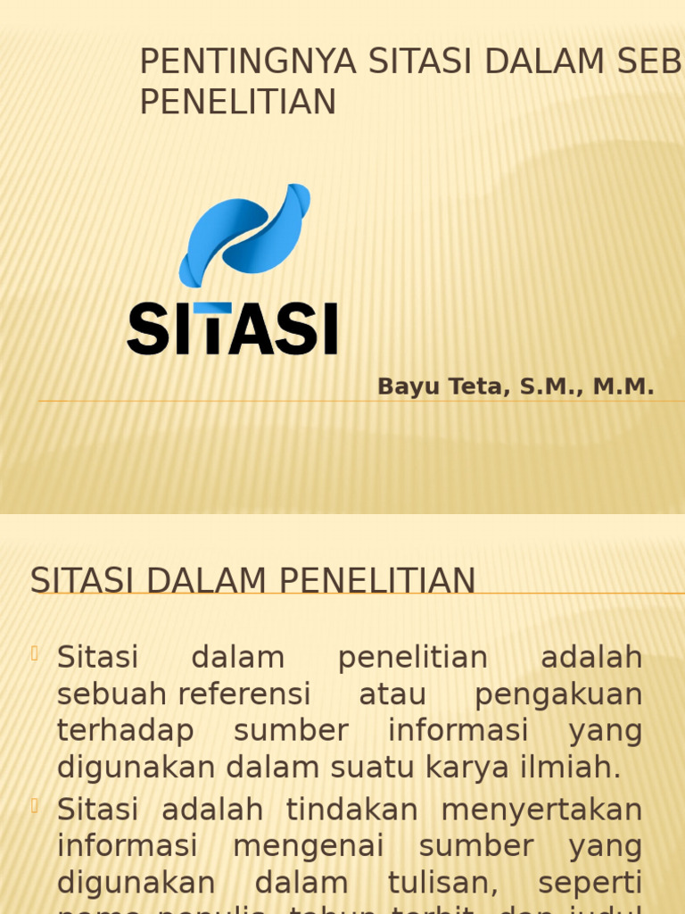 Pentingnya Sitasi dalam Penelitian | PDF
