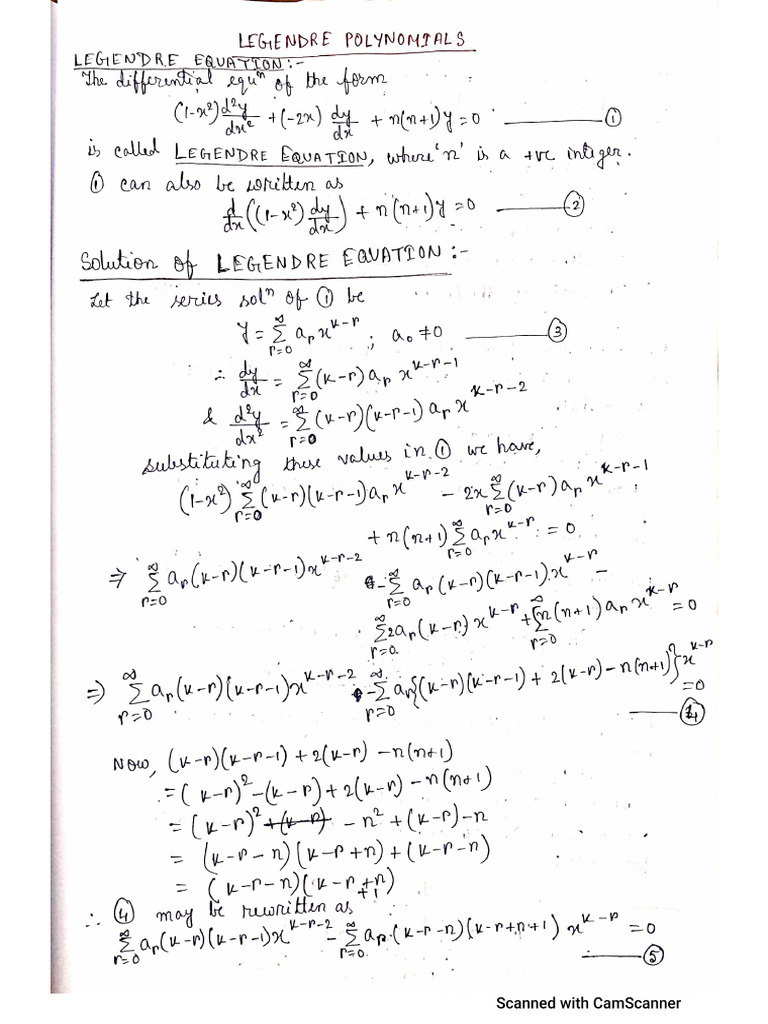 Legendre Polynomial | PDF