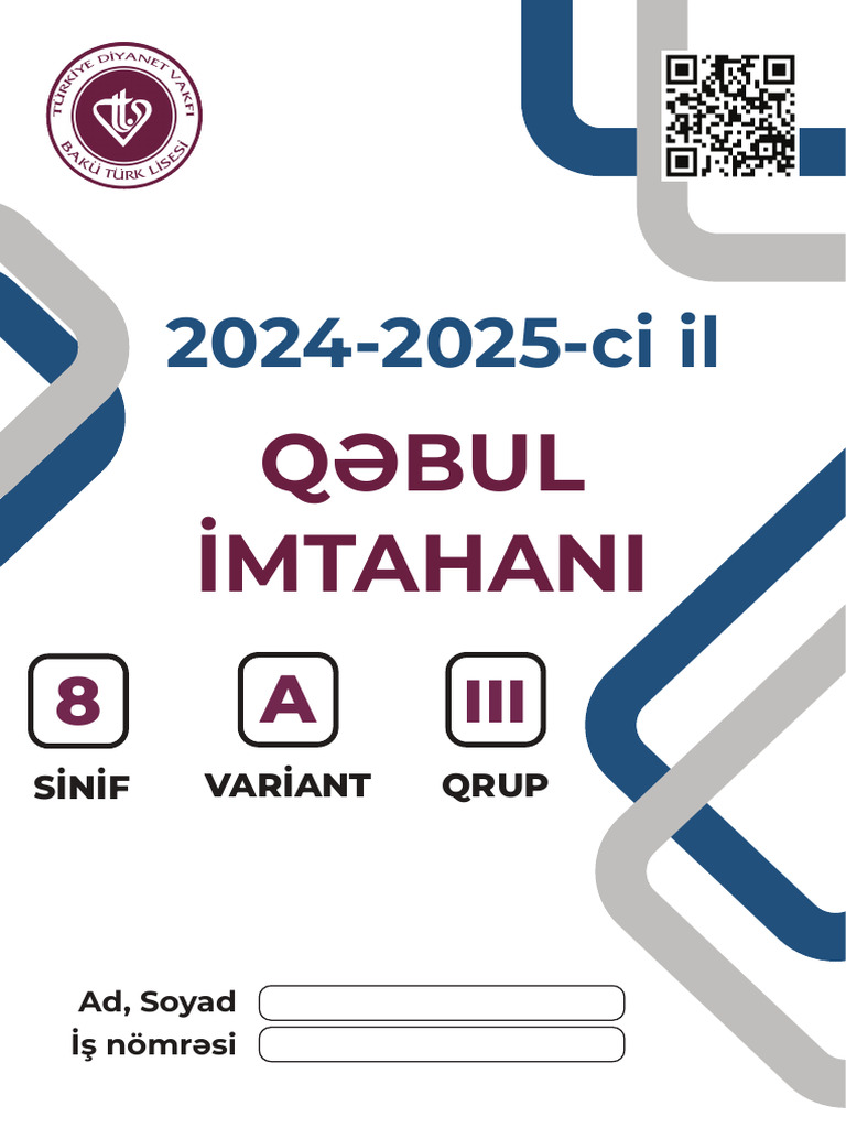 VIII Sinif Sual III Qrup | PDF | Linguistics