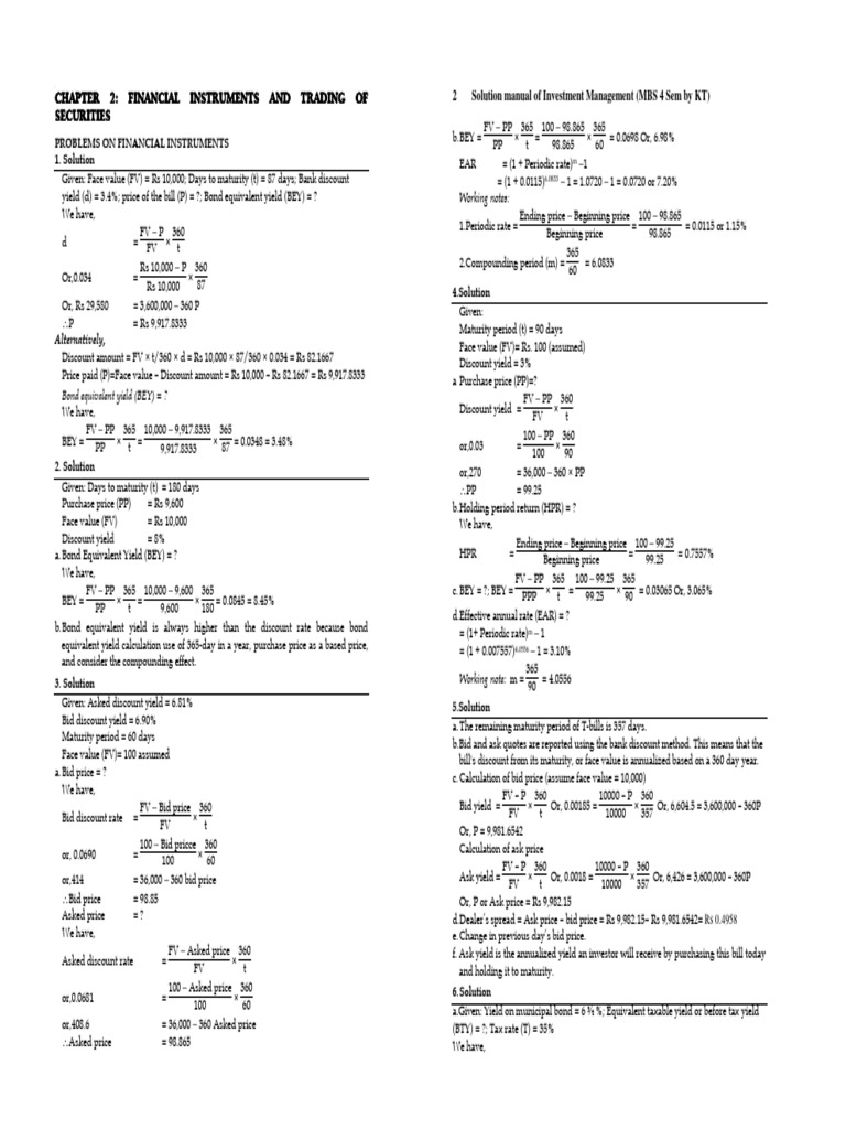 IM solution dmi size | PDF | Equity (Finance) | Yield (Finance)