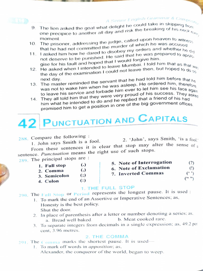 Punctuation and Capital | PDF | Comma | Pronoun