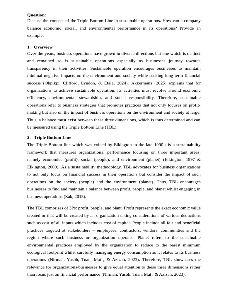 BUAD 802 Individual Assignment | PDF | Sustainability | Climate Change Mitigation