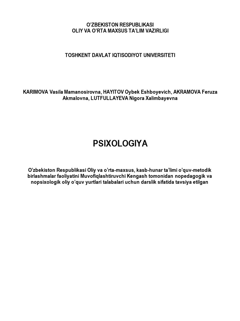 Namdu Arm 5674 Psixologiya | PDF