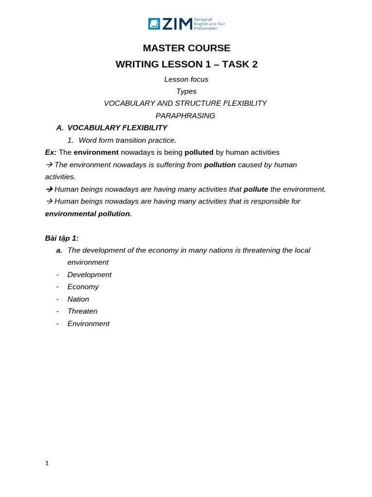 Task 2 - L1 18-01-2021-08-27-48 | PDF | Habitat | Verb