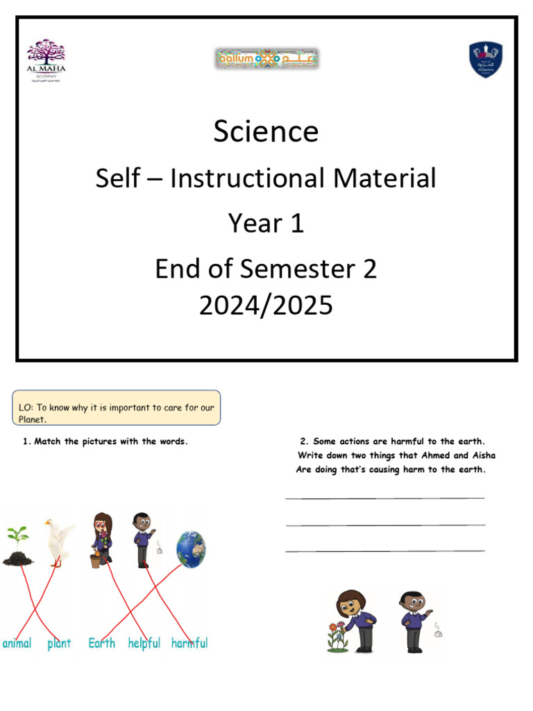 2025 EOS2 Y1-Science Self-Instructional Material New ANSWER KEY | PDF | Trees | Plants