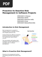 Reactive Vs Proactive Strategies | PDF | Risk | Risk Management