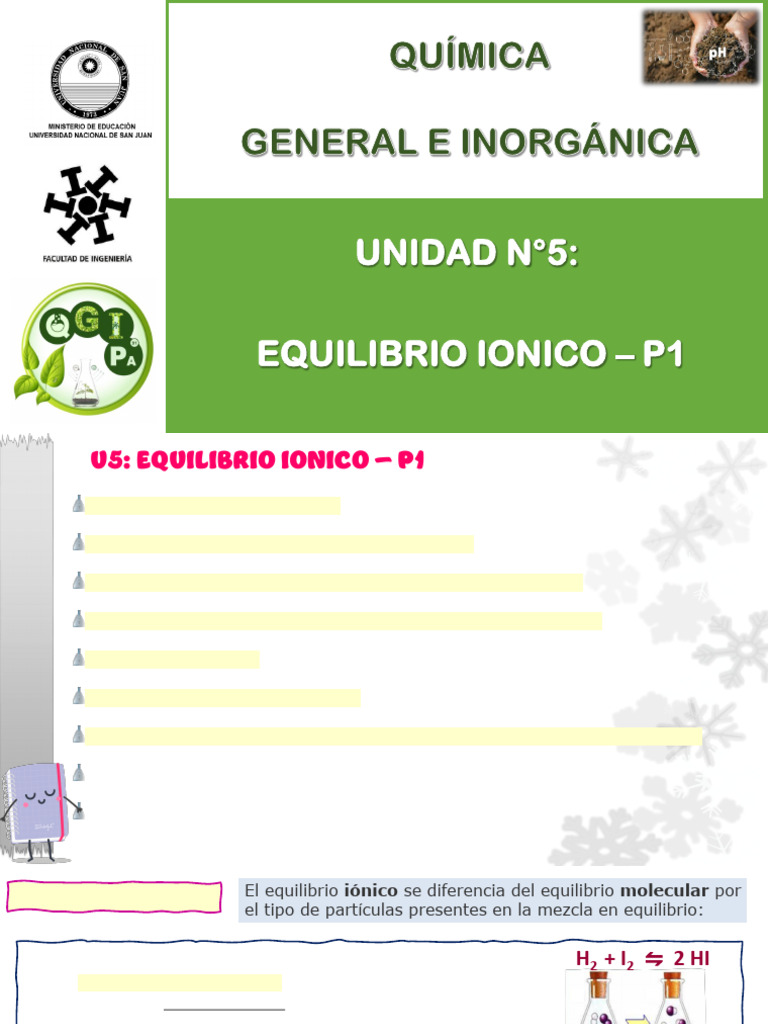 Clase N°17-y 18- EQUILIBRIO IONICO Parte 1- Hasta Calculo de pH Acidos y bases debiles - 12 y 14 ...