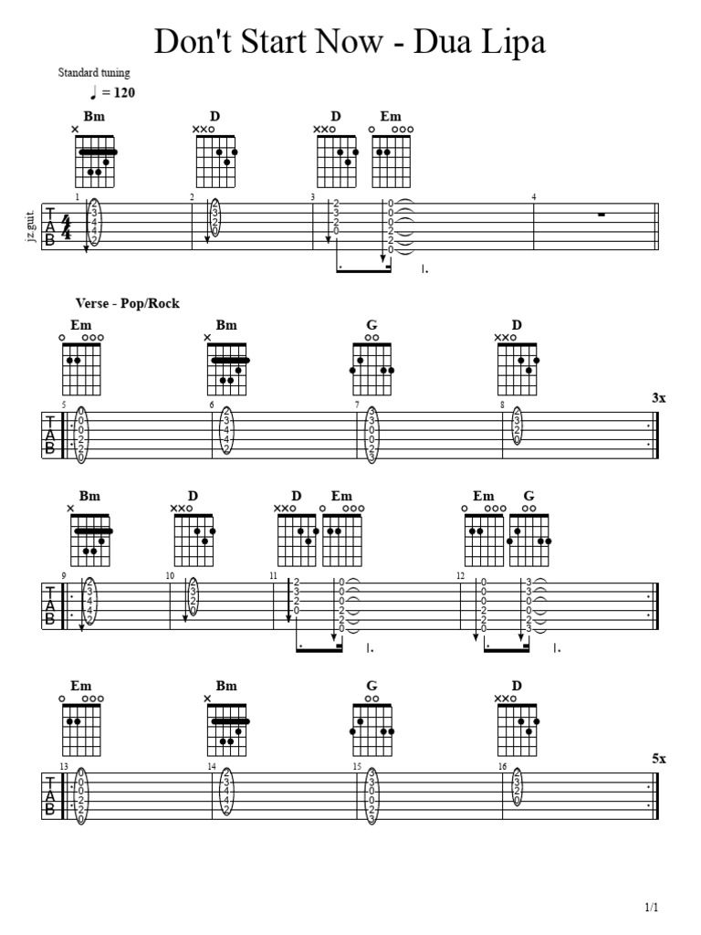 Don't Start Now - Dua Lipa | PDF | British Songs | British Rock Songs