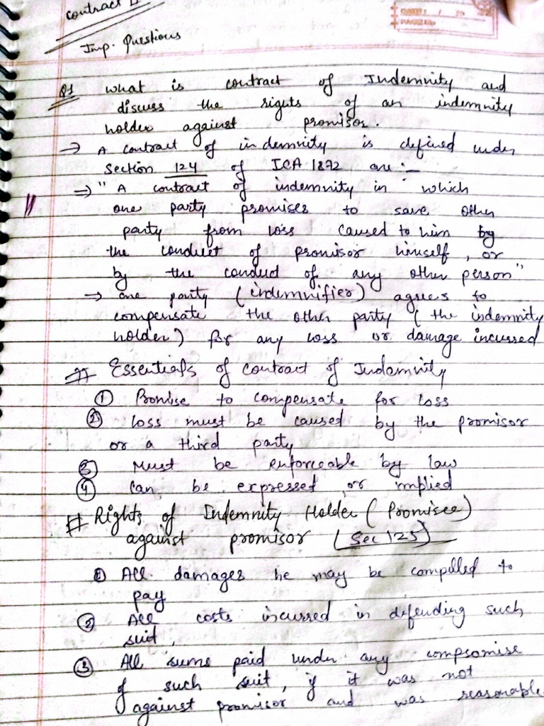 Contract Imp Questions | PDF