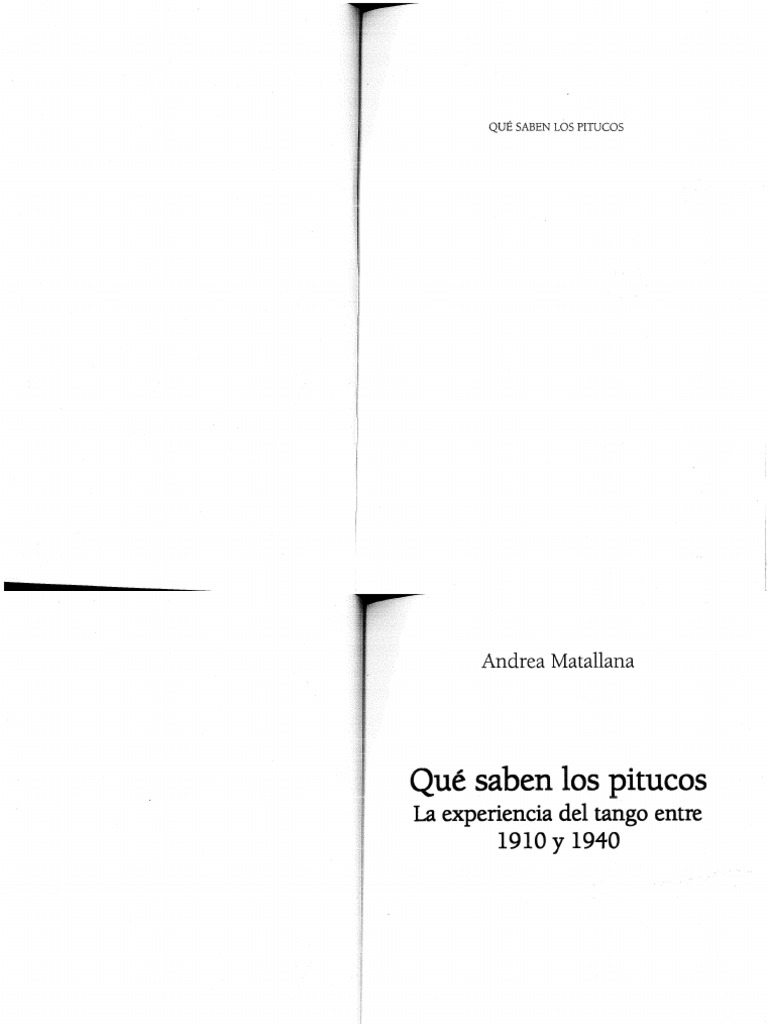 3564-Qué Saben Los Pitucos - Matallana Andrea | PDF