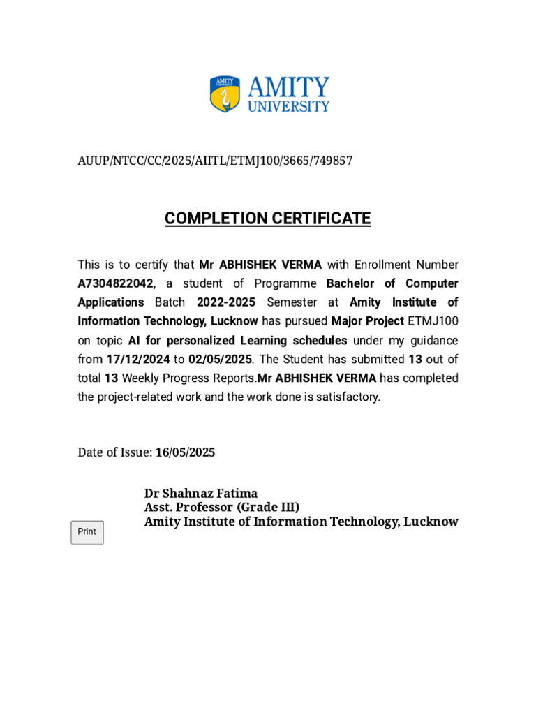 complete certificate | PDF