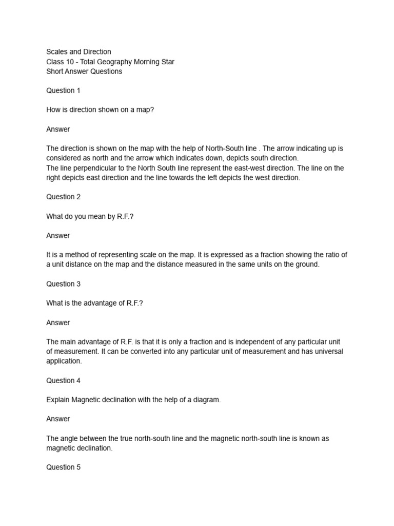 Class 10 Geography Chapter 3 Pdf Compass Geographical Technology