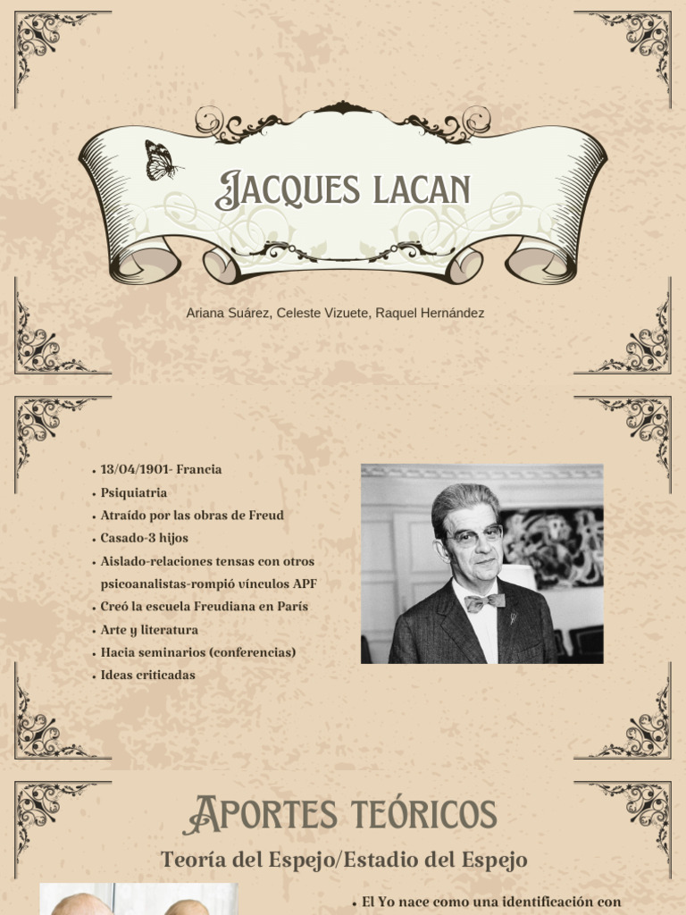 Aportes Teóricos de Jacques Lacan en Psicoanálisis | PDF | Jacques ...