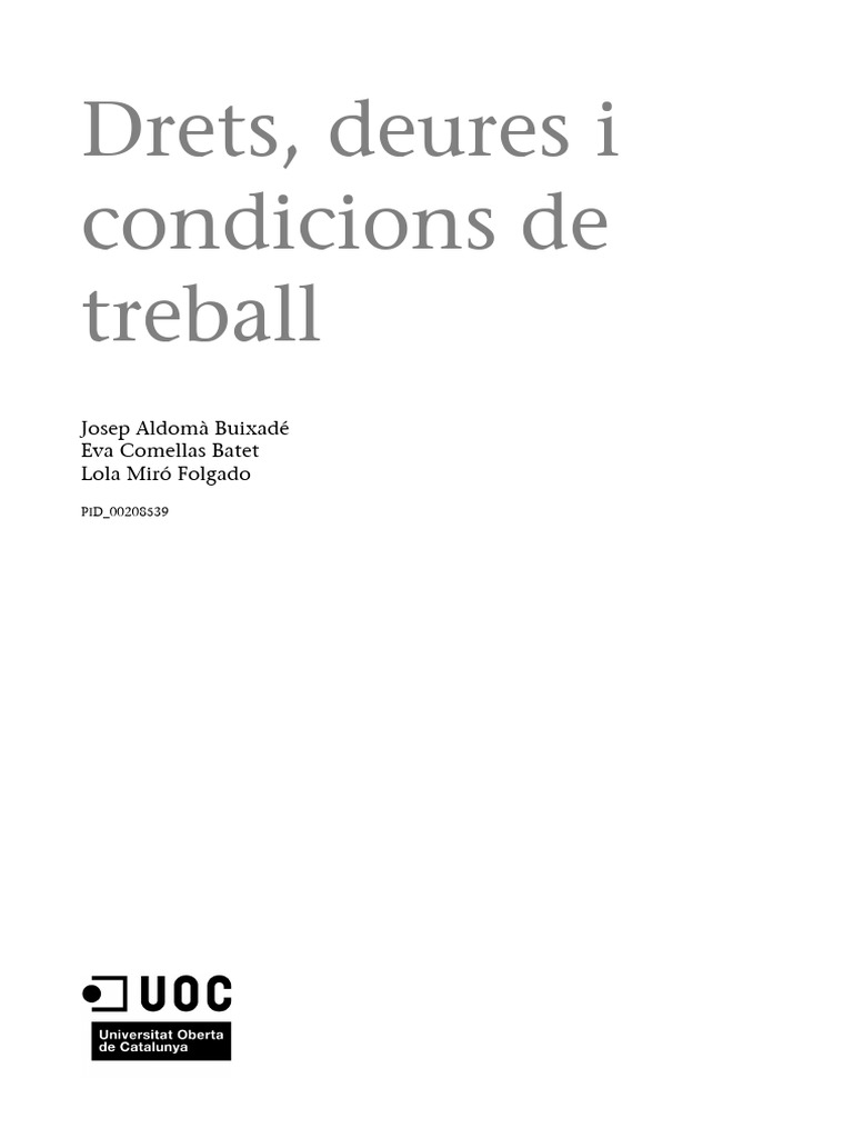 Dret de La Funció Pública - Mòdul 4 - Drets, Deures I Condicions de Treball | PDF