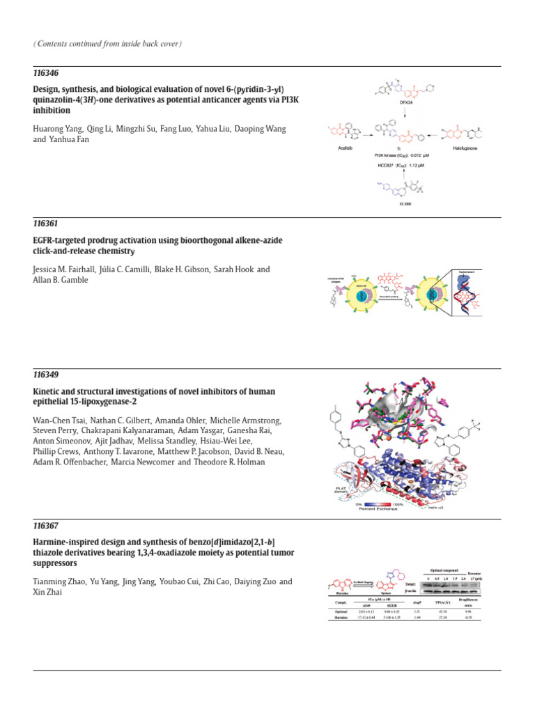 Graphical Abstract Contents Continued 2021 Bioorganic Medicinal ...