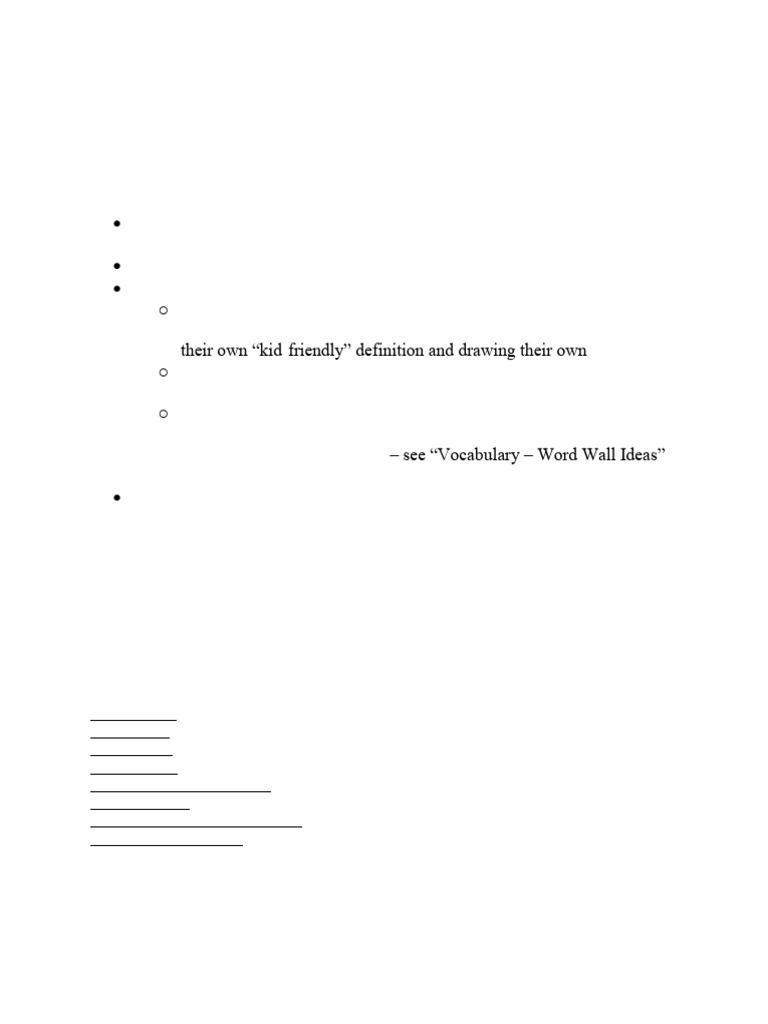 Vocabulary Cards 1st Grade M Z | PDF | Shape | Length