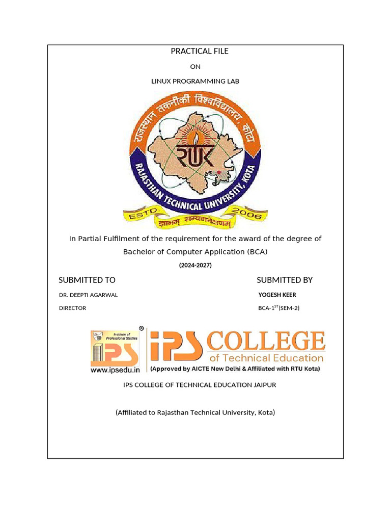 Linux Programming Lab. | PDF