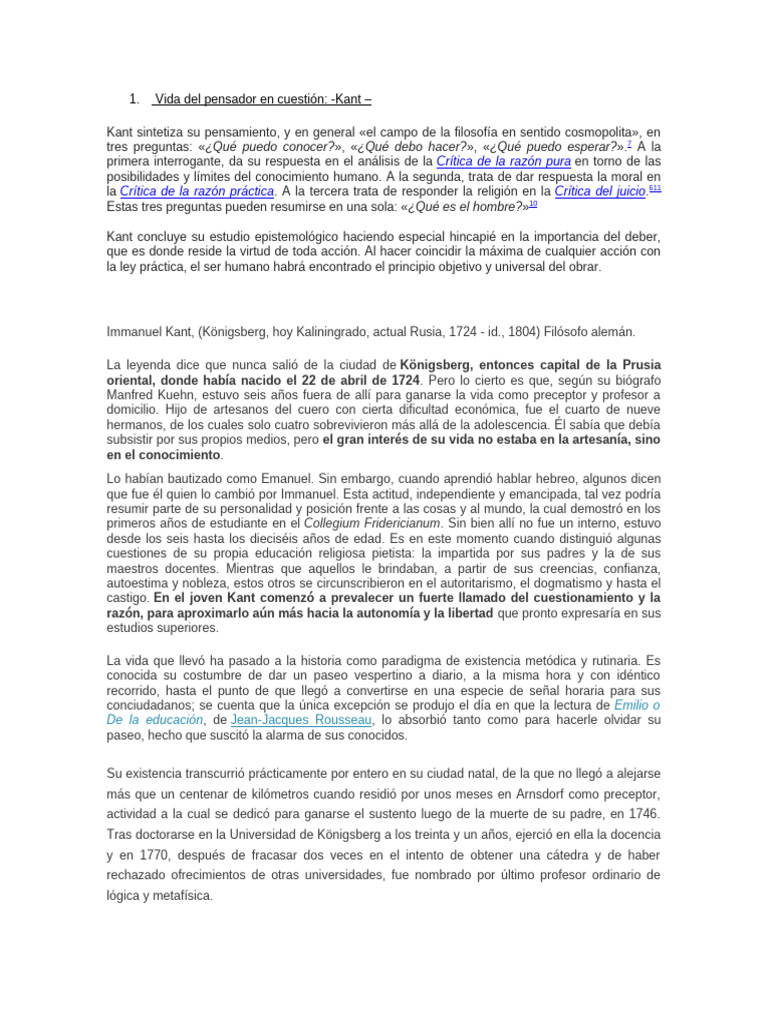 Immanuel Kant | PDF | Immanuel Kant | Moralidad