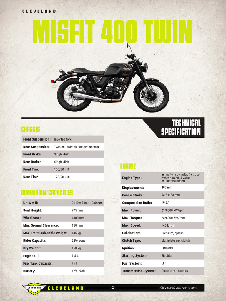 Misfit 400 Twin | PDF