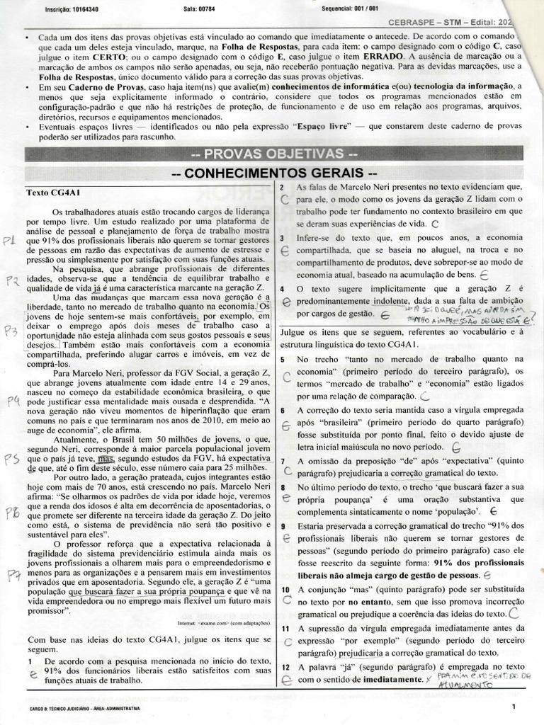 Prova Tjaa STM | PDF